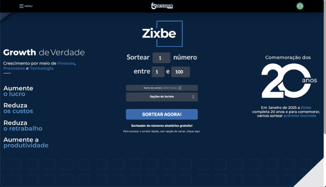 Sorteador Sem Banners e Personalizado | Sorteios Profissionais Online